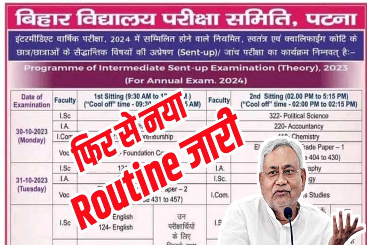 Bihar Board Inter Sent Up Exam 2024 Date : बिहार बोर्ड इंटर सेंटअप ...